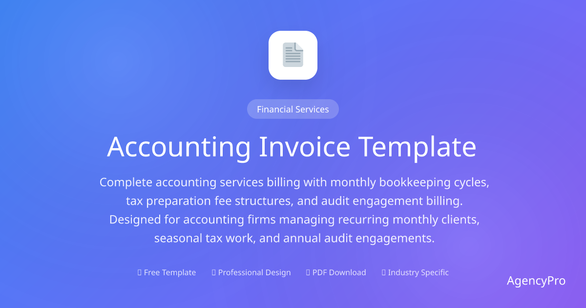 Free Accountant Invoice Template