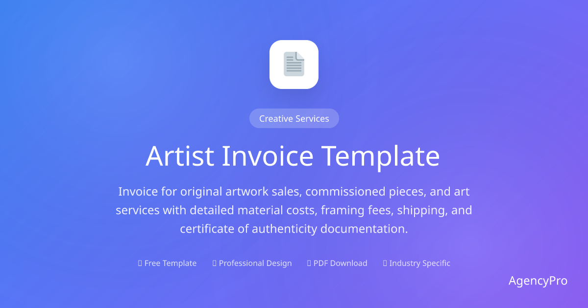 Free Artist Invoice Template