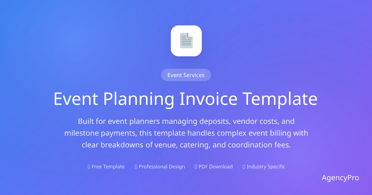 Free Event Planner Invoice Template
