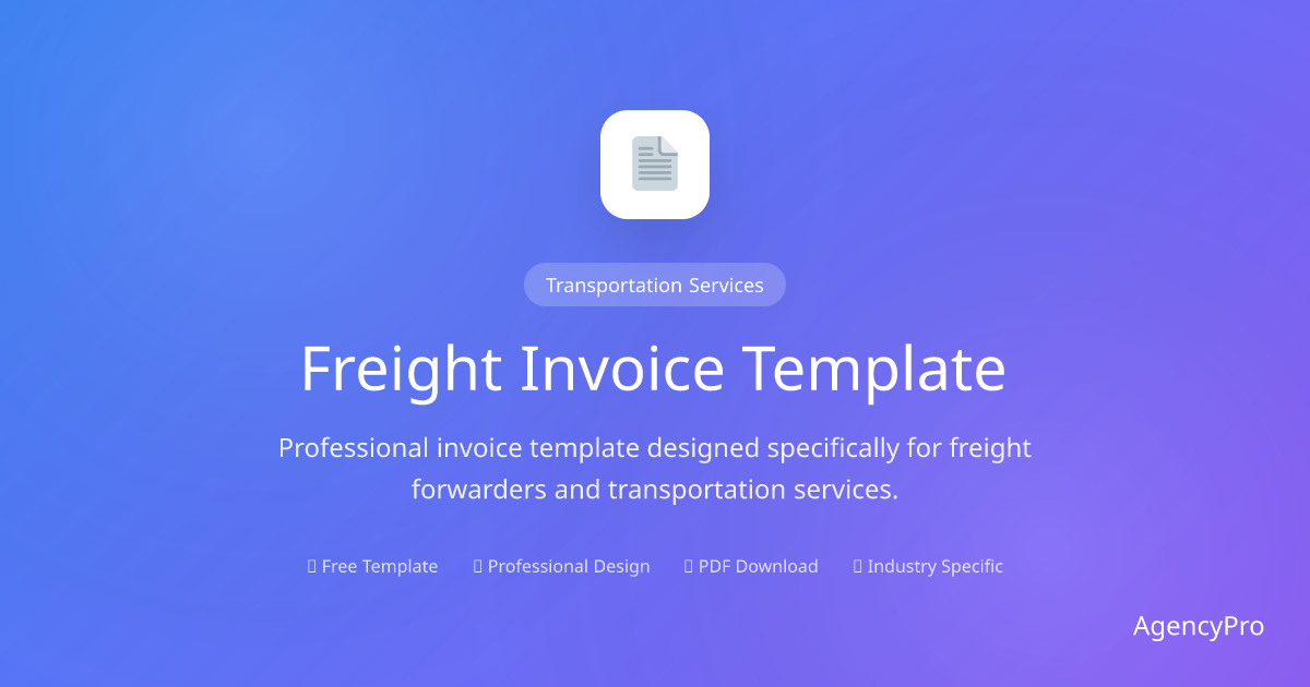 Free Freight Forwarder Invoice Template