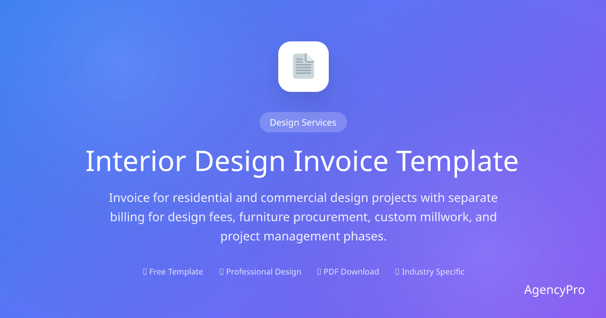 Free Interior Designer Invoice Template