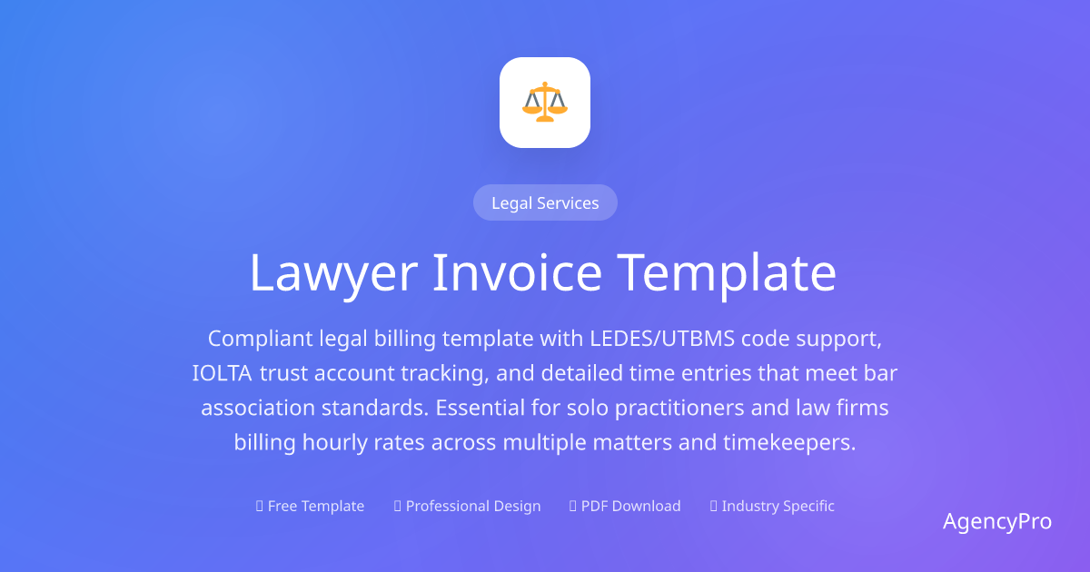 Free Lawyer Invoice Template
