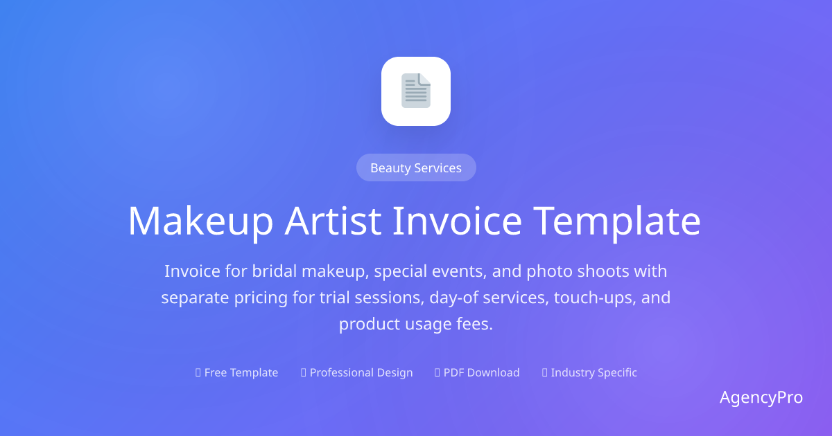 Free Makeup Artist Invoice Template