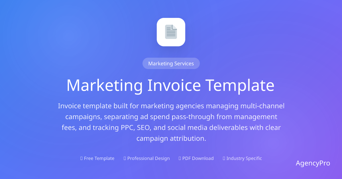 Free Marketing Professional Invoice Template