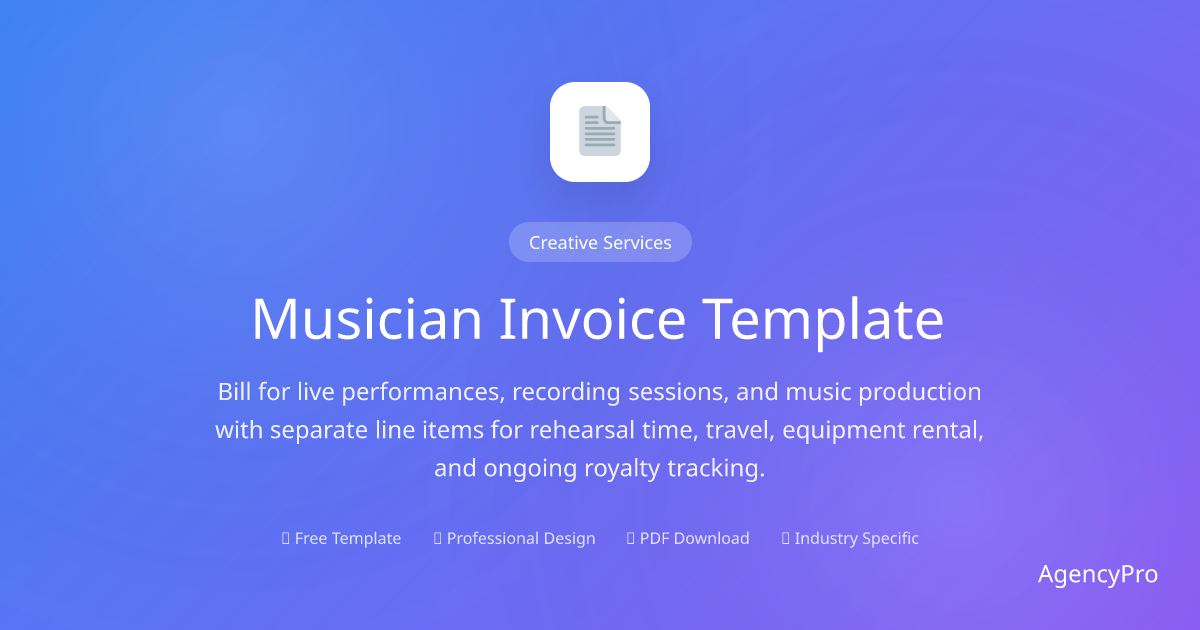 Free Musician Invoice Template