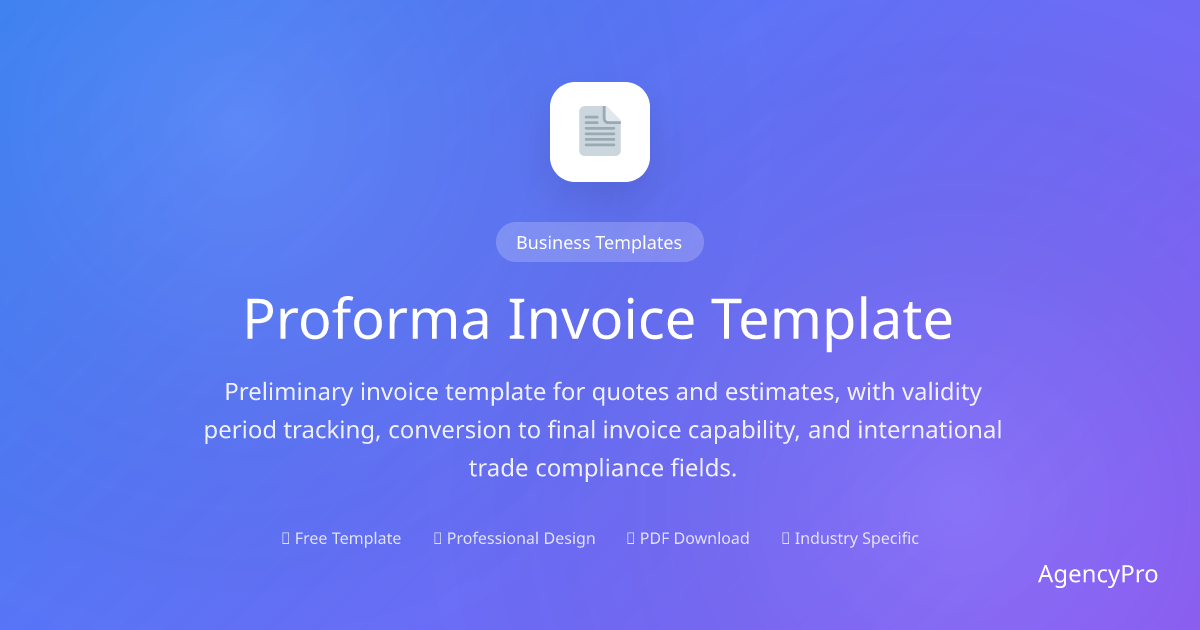 Free Proforma Professional Invoice Template