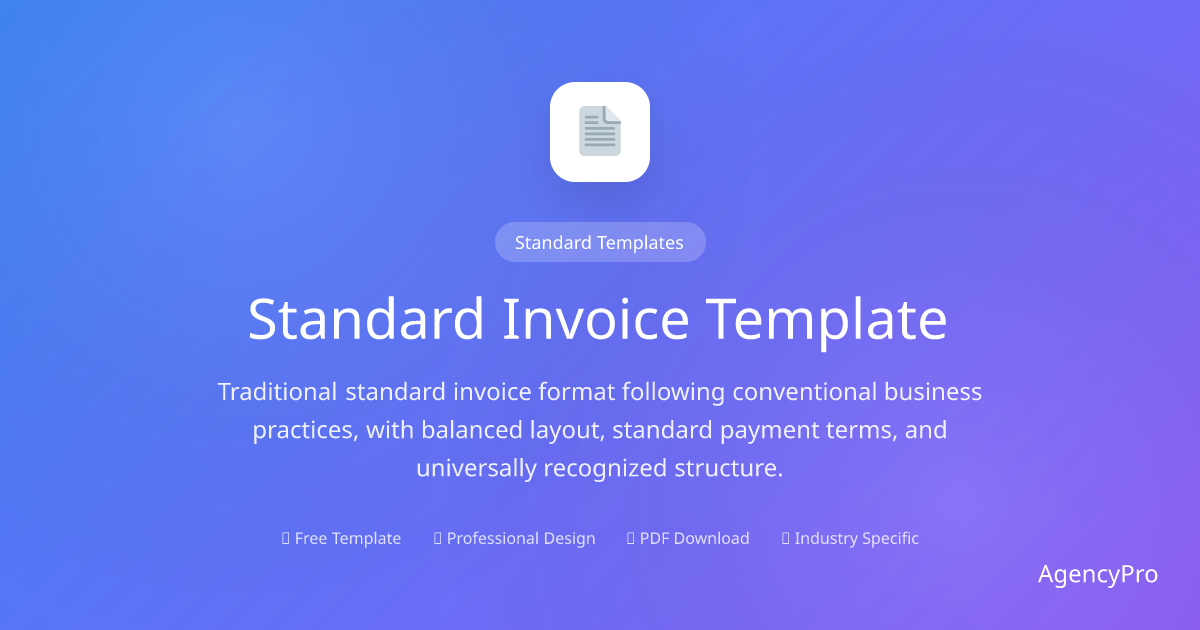 Standard Invoice Template