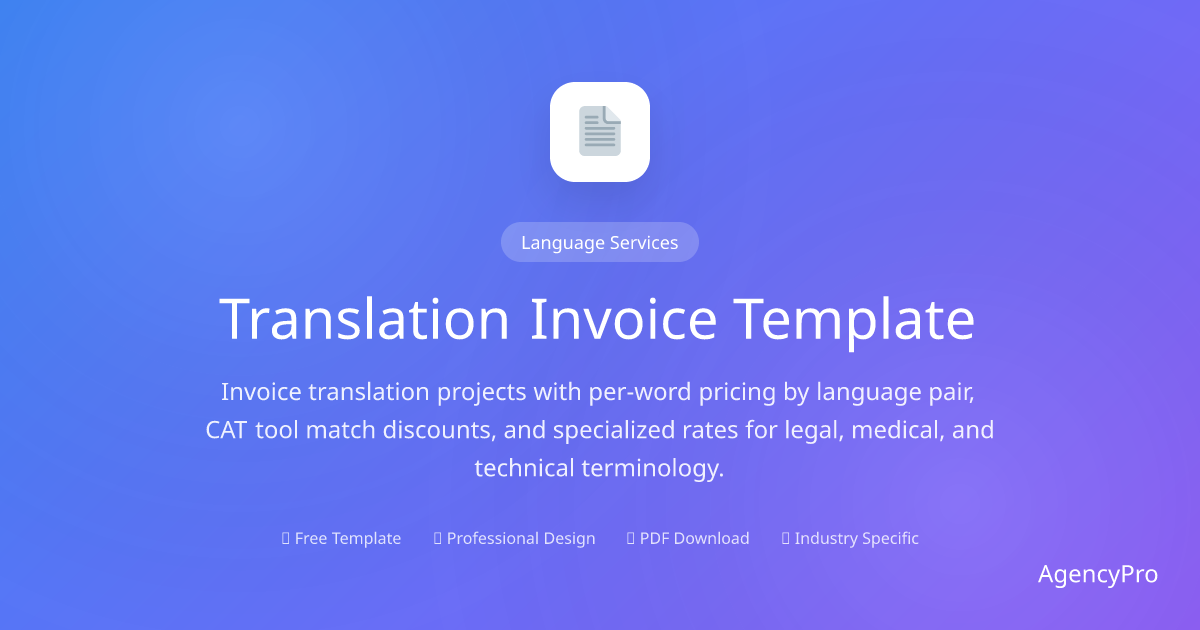 Free Translator Invoice Template