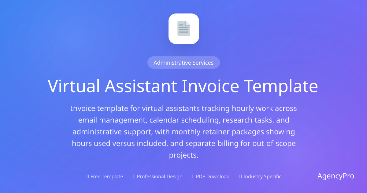 Free Virtual Assistant Invoice Template | VA Billing