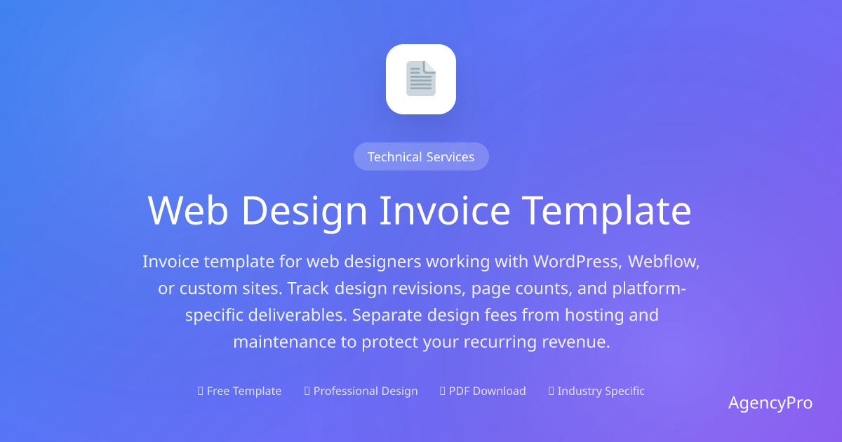 Free Web Designer Invoice Template