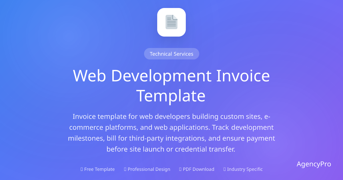 Free Web Developer Invoice Template